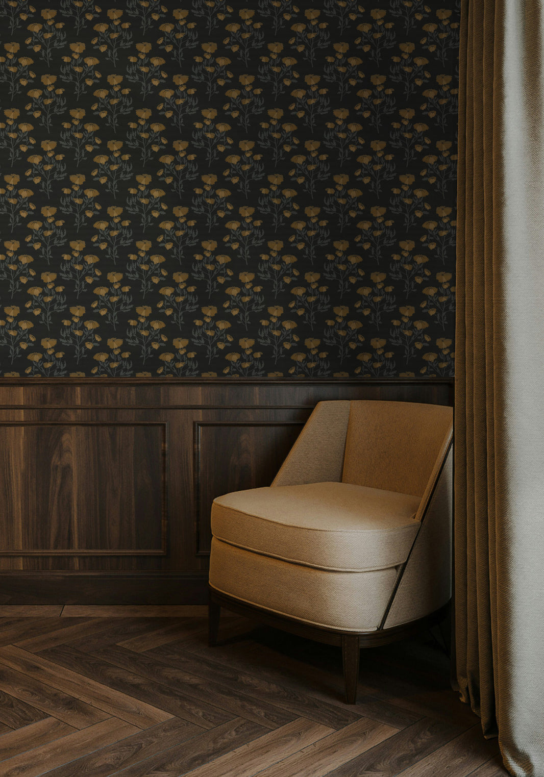 Moody Floral Inspired Wallpaper